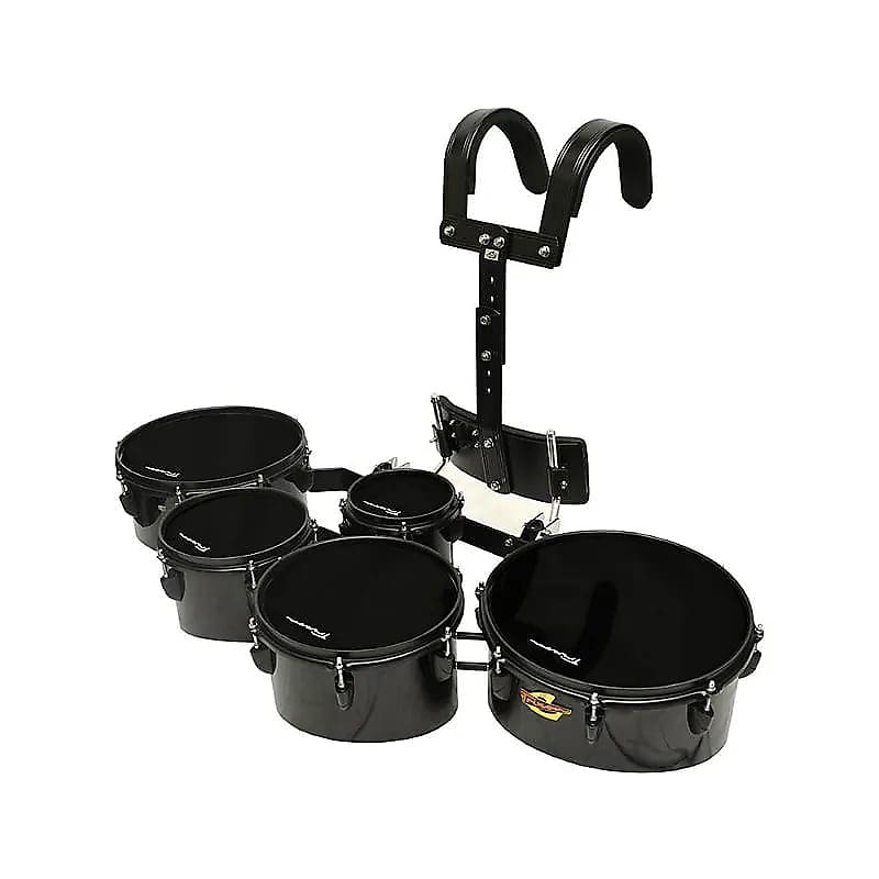 Trixon Field Series Tenor Marching Toms - Set Of 5 - Black | Reverb