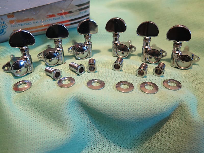vintage 1970 3+3 chrome USA Grover tuners for Gibson Les Paul | Reverb