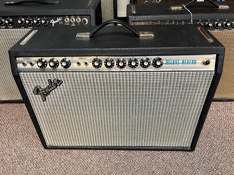 1978 Fender Deluxe Reverb Silverface Combo Amp 12" Jensen NEO | Reverb