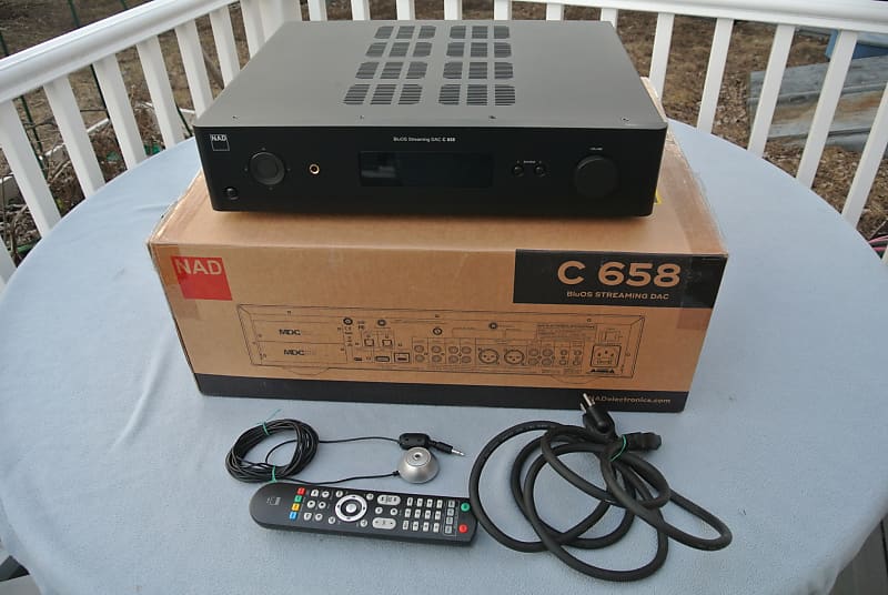 NAD C658 Stereo Preamp DAC BluOS Streamer Pre Amplifier Phono | Reverb
