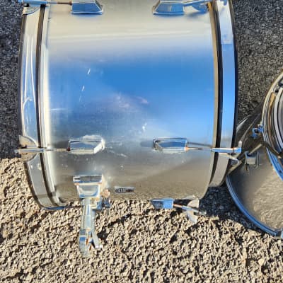 As-Is Percussion Plus Full Drum Set Silver | Reverb