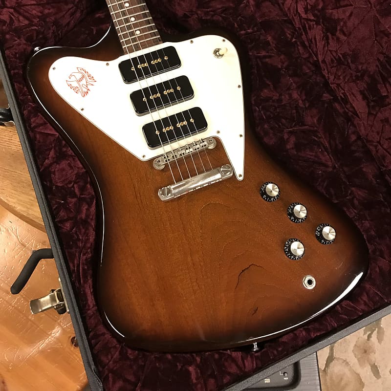 2005 Gibson Custom Shop Non Reverse Firebird 3 P90s Sunburst | Reverb