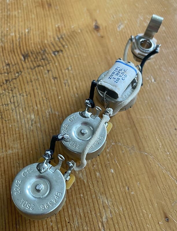 Fender Jazz Bass Wiring 250k CTS Pots Luxe .1 White Phone | Reverb