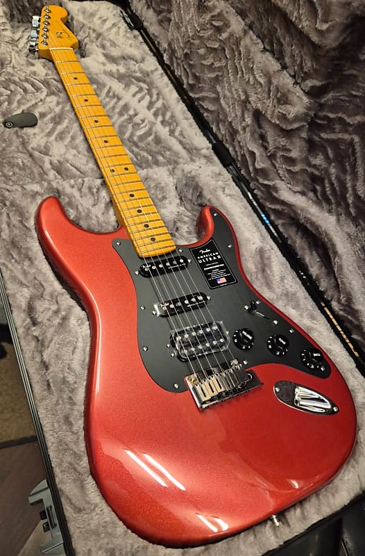 Fender American Ultra II Stratocaster HSS Sinister Red | Reverb