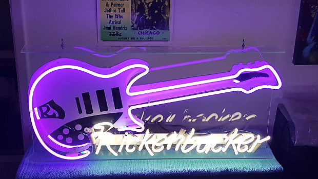 Electric Guitar Neon Sign: Rickenbacker 320, Custom Made, | Reverb