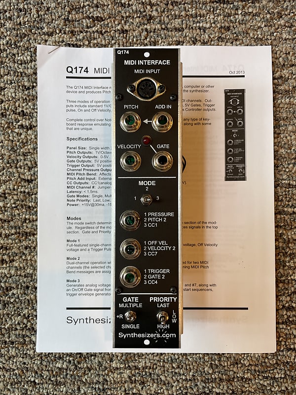 Synthesizers.com Q174 MIDI Interface 2021 | Reverb