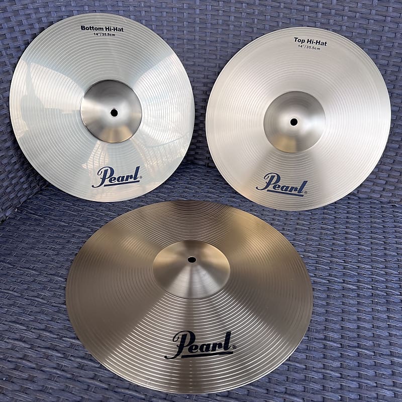 New Pearl Cymbal Set (Crash/Ride & Hi Hats) | Reverb
