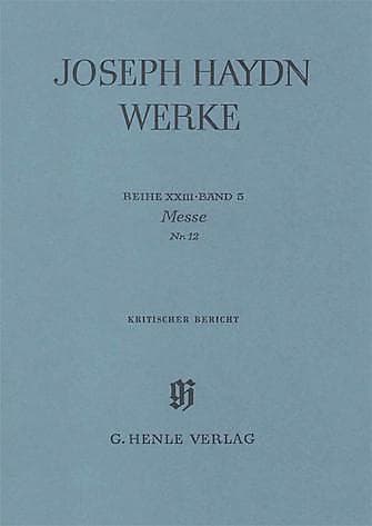 Henle Complete Edition Mass No. 12 (Harmonie Mass) Hardcover | Reverb