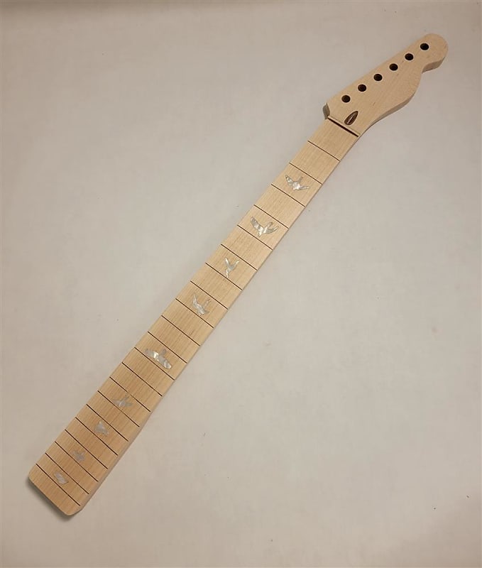 BYOGuitar T STYLE NECK WITH BIRD INLAYS | Reverb
