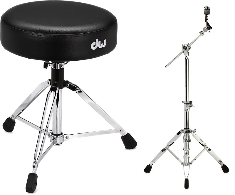 DW 9000 Series Drum Throne - Round Seat - Solid Spindle | Reverb