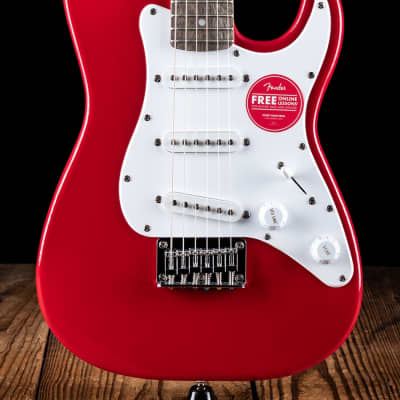 Squier Mini Strat Electric Guitar- Dakota Red with Laurel | Reverb