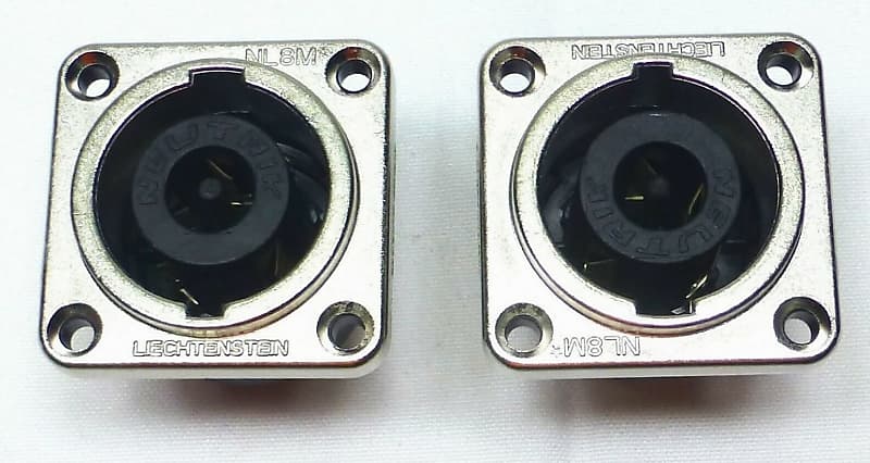 (2)Two Original Neutrik NL8MPRXX Female 8 Pin SpeakON | Reverb