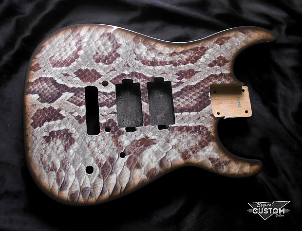 Custom Finished Snakeskin Guitar Body w/ Kramer Nightswan | Reverb
