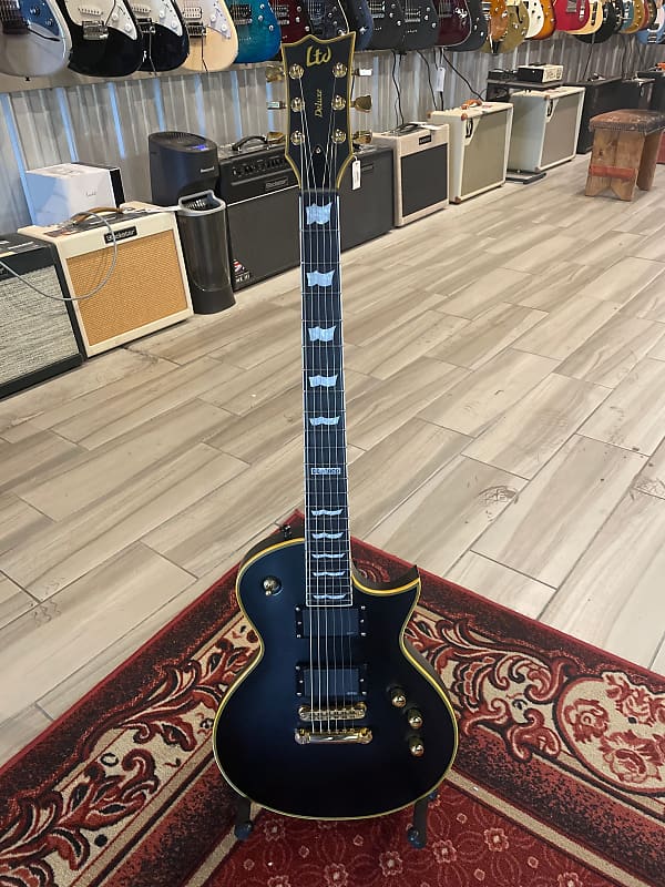 ESP LTD EC-1000 Deluxe Series Electric Guitar, Vintage Black, | Reverb