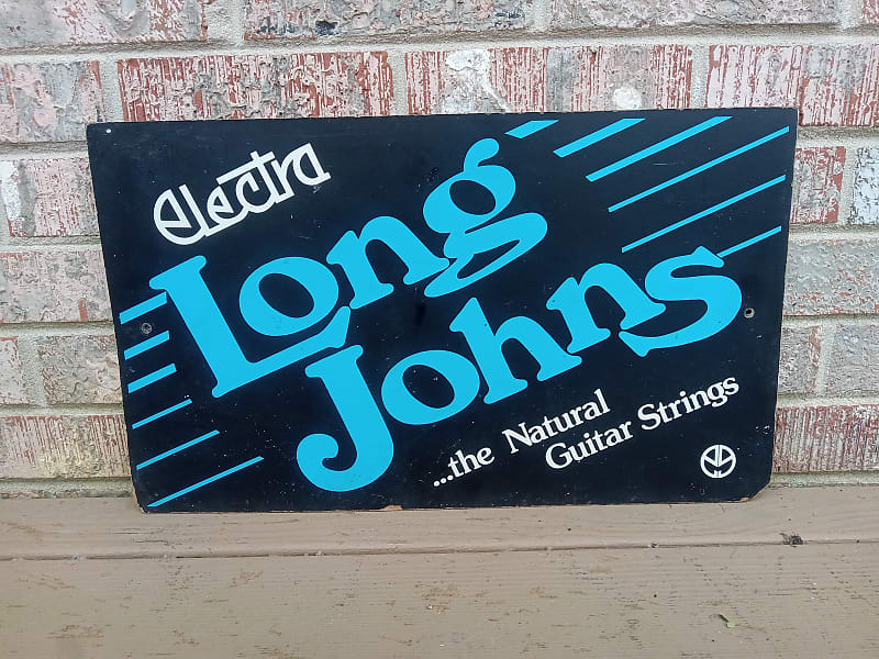 Vintage 1970's Electra Long Johns Guitar String Display Sign! | Reverb