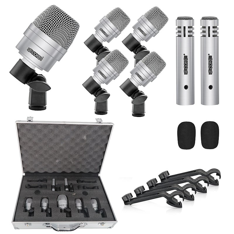 5 Core Drum Mic Kit 7 Piece Drumset XLR Wired Dynamic | Reverb