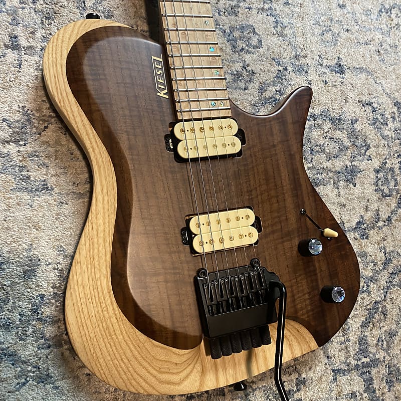 Kiesel Zeus Z6X Trem Figured Walnut - Natural Satin | Reverb