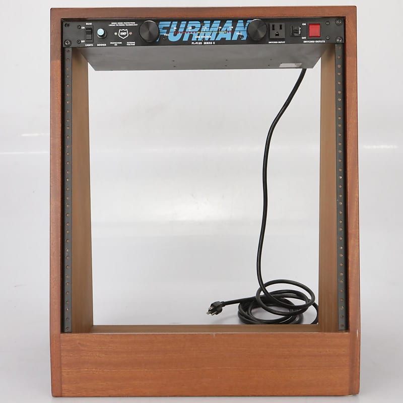 12 Space 12U Wood Studio Slant Rack Case w/ Furman PL-Plus | Reverb