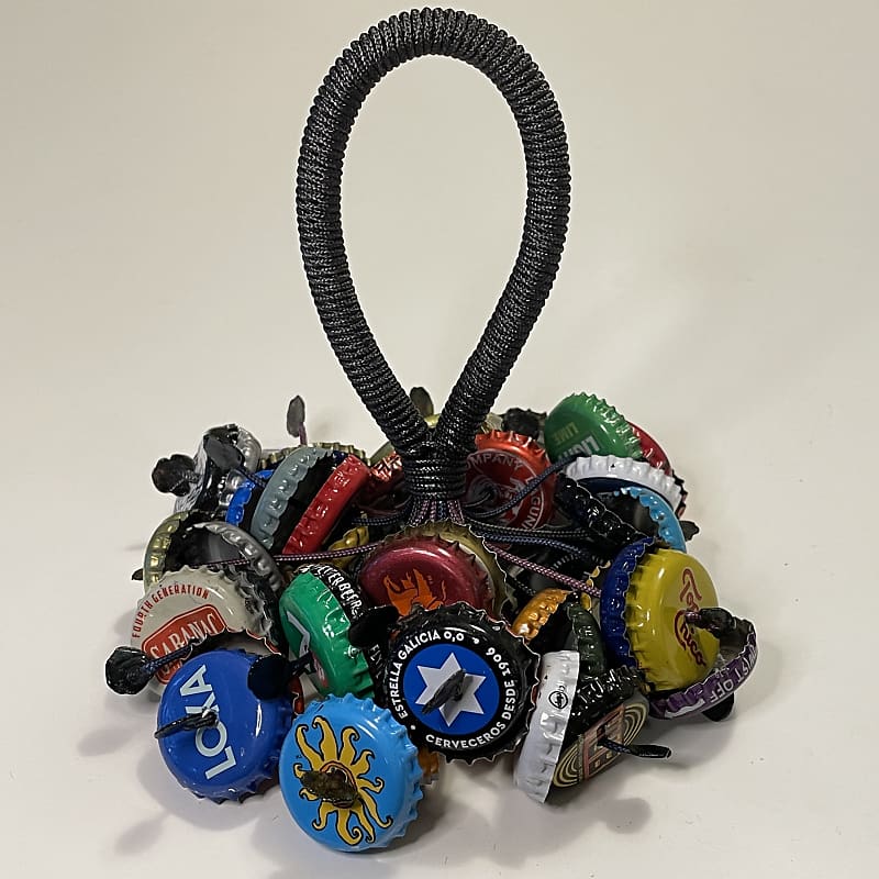 Upcycled Percussion - Bottle Cap Hand Rattle / Shaker - | Reverb