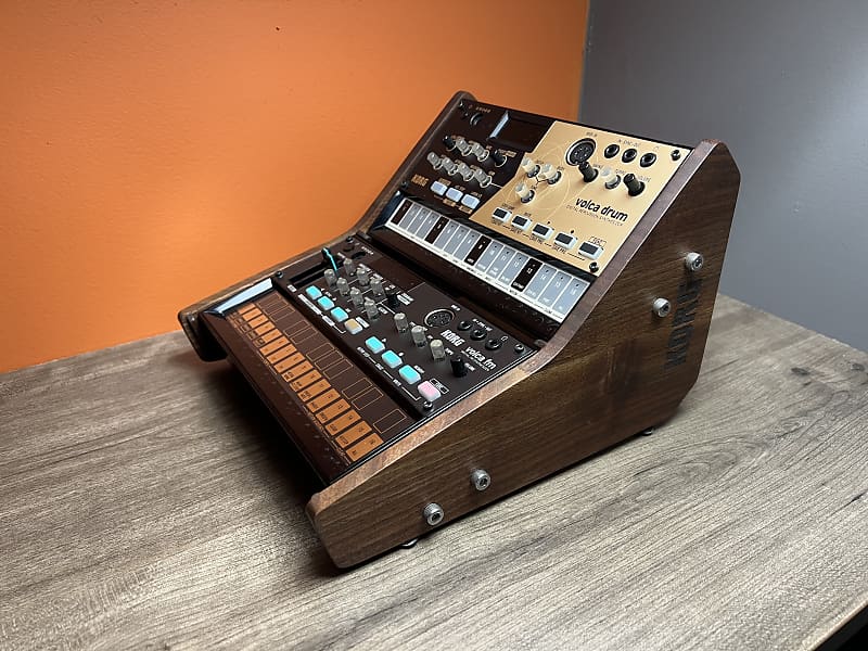 Korg Volca Drum + FM + Custom Walnut Stand | Reverb