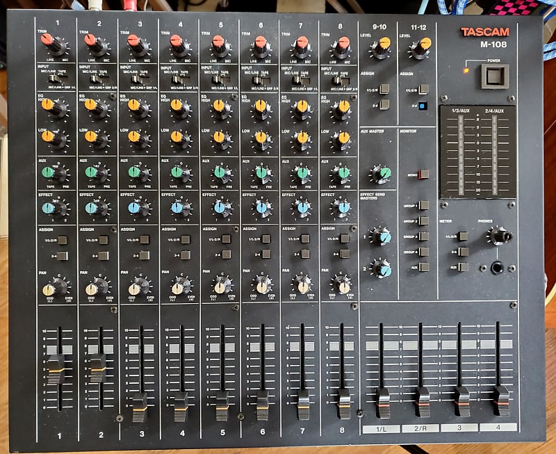TASCAM M-108 Mixer 80's Black | Reverb