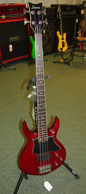 Schecter Devil Custom bass guitar in red finish | Reverb