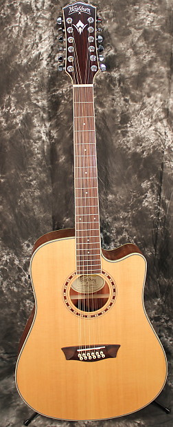 2015 Washburn WD10SCE-12 12 String Solid Top Acoustic | Reverb