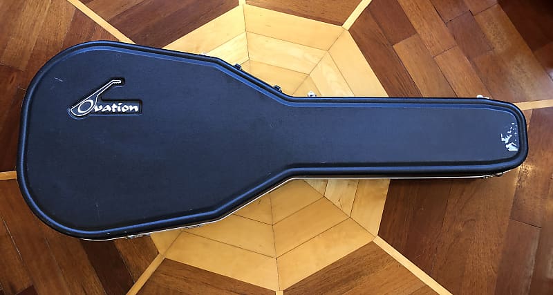 Ovation Deluxe Molded Guitar Case - Black w/ Key | Reverb