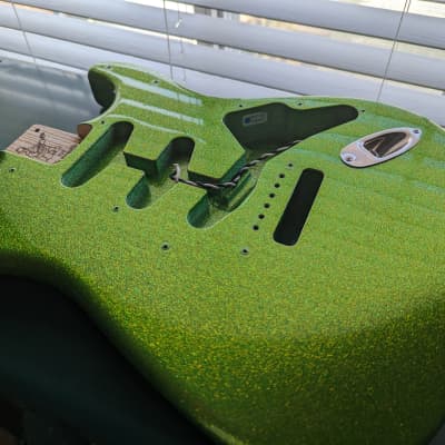Warmoth Light Weight Stratocaster Body in Goblin Flake | Reverb