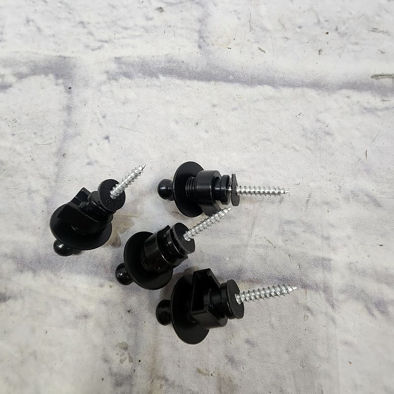 Unknown Schaller Style Strap Lock Set Black | Reverb