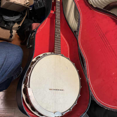 Vintage 4 string tenor banjo - Natural | Reverb