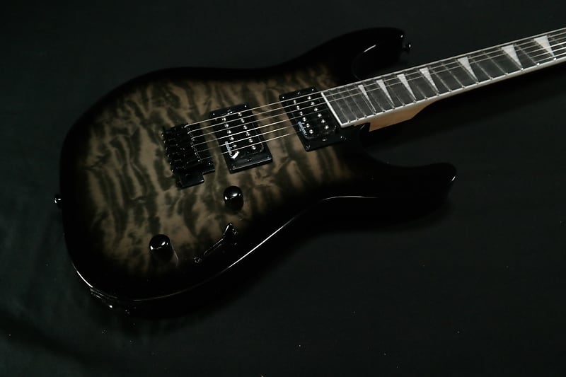 Jackson Dinky JS20 DKQ Electric Guitar - Transparent Black | Reverb