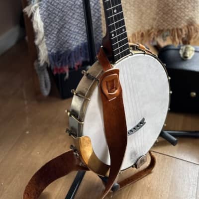 SS Stewart Open back 11" banjo, Calf Skin Head, extras | Reverb