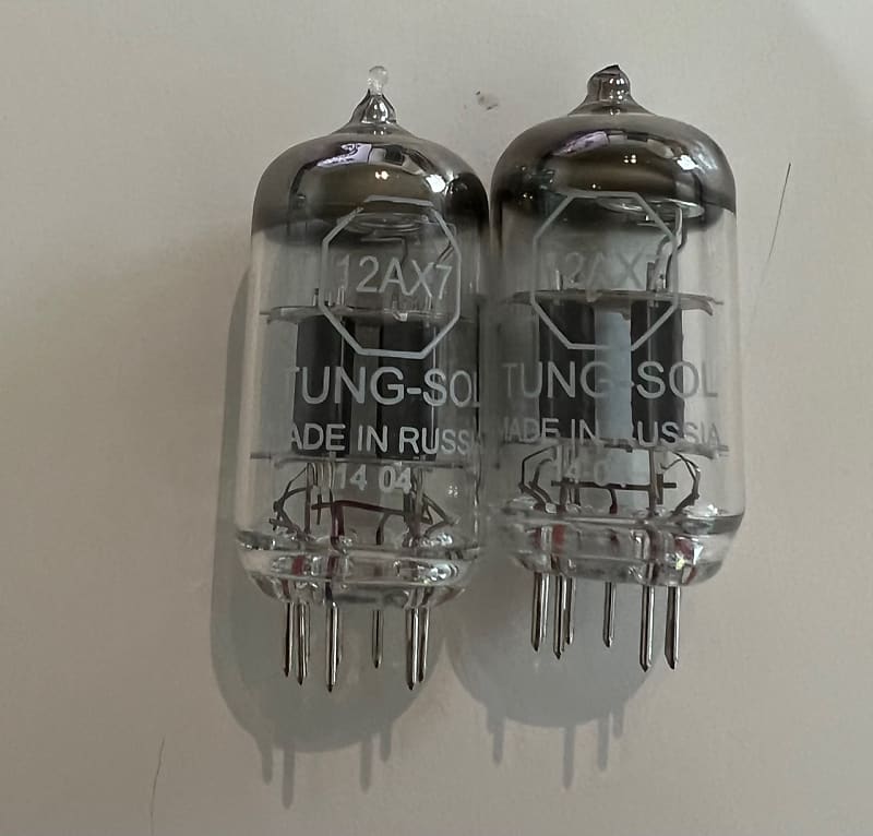 Pair of like new Tung-Sol 12AX7 preamp tubes. Made in Russia. | Reverb