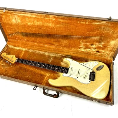 1961 Fender Stratocaster Body Blond Refinish Slab Board Pre | Reverb