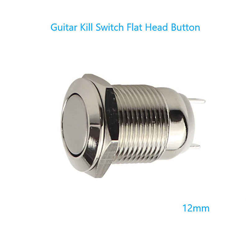 Guitar Kill Switch/Cutoff 12mm Chrome Momentary Flat Head | Reverb