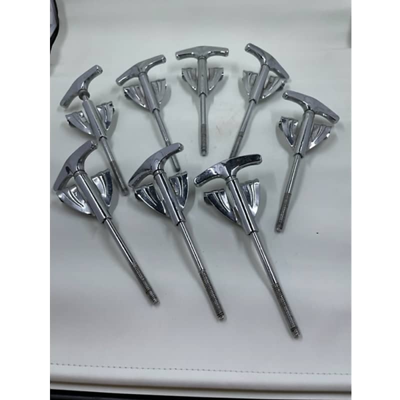 8 Vintage Ludwig T-Rods & Claws Set, Chrome | Reverb