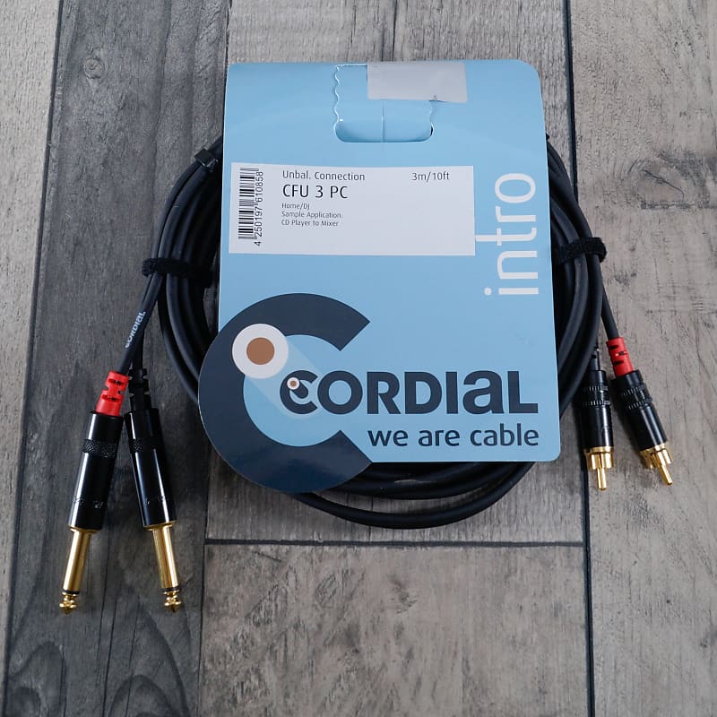 Cordial CFU3PC 'Intro Series' CD Player to Mixer Cable 2 x | Reverb UK