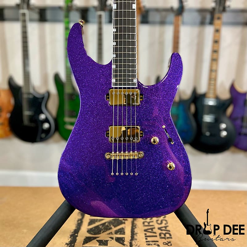 ESP USA M-II NTB NT Electric Guitar w/ Case-Purple Sparkle | Reverb