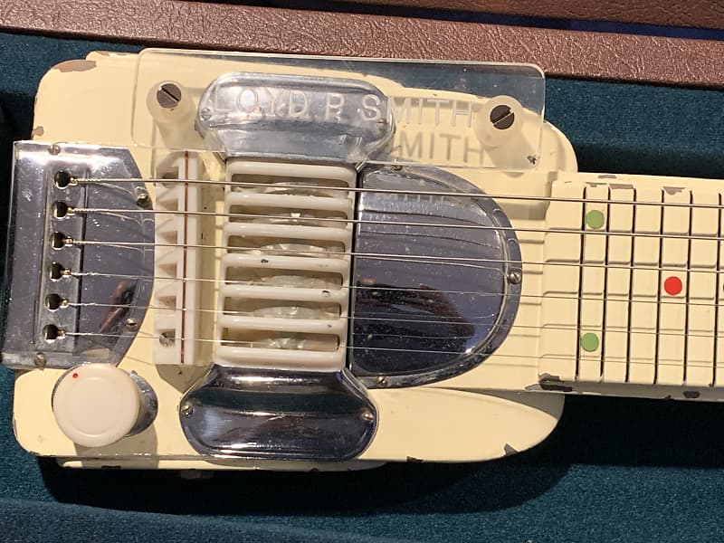 Teisco Vintage Lap Steel Guitar 60s White w/Hard Case | Reverb
