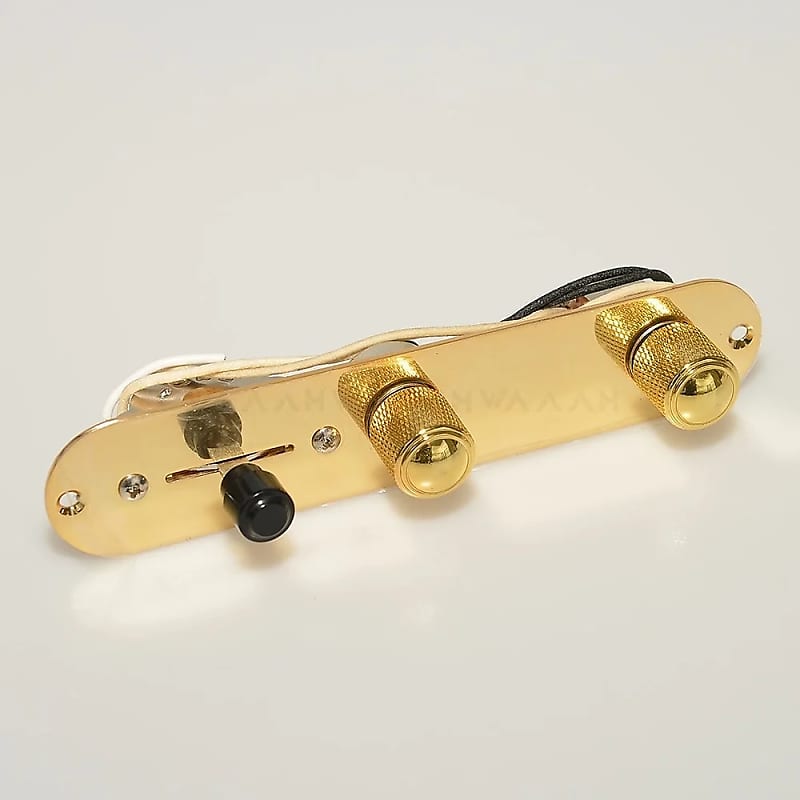 Gold Tele Style Guitar Prewired Control Plate | Reverb