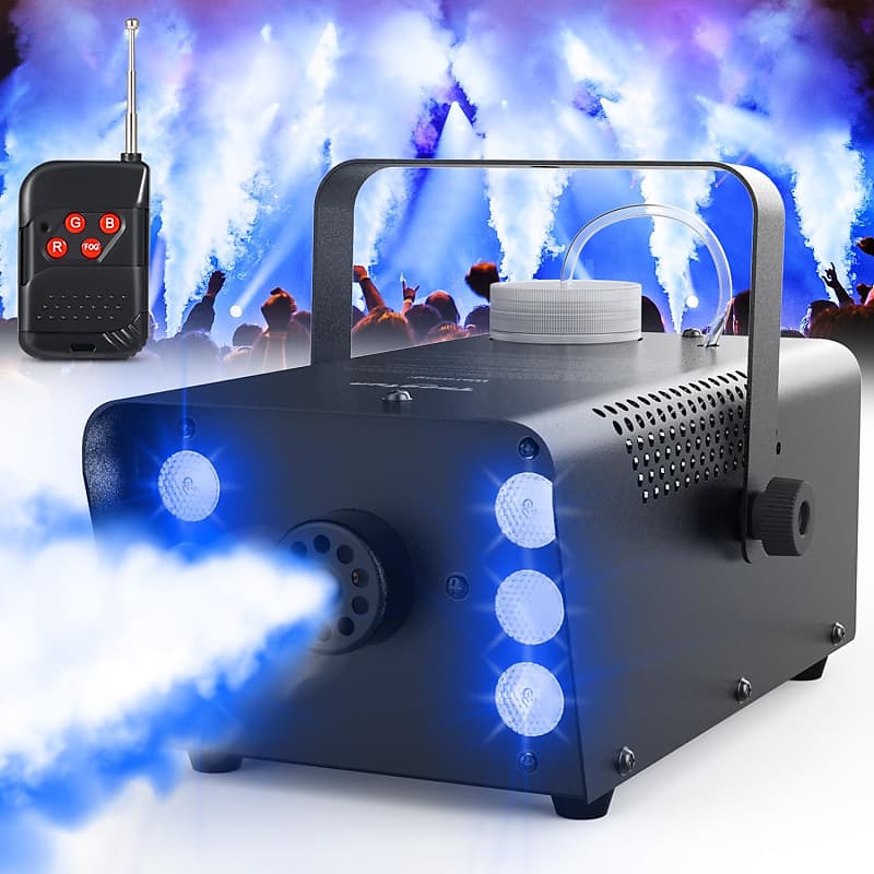 Fog Machine, 6 Stage LED Lights with 7 Colors Strobe Effect | Reverb