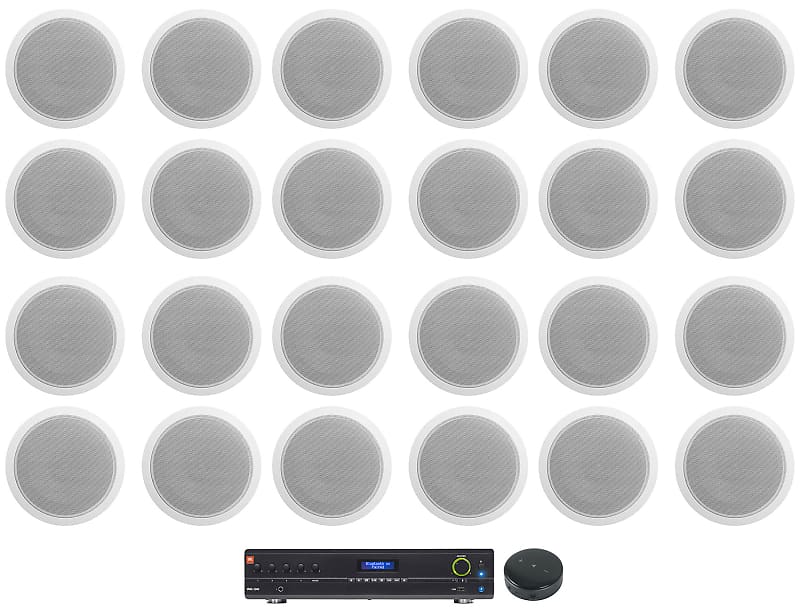 JBL Commercial Amp+Wifi Receiver+24) 6" Ceiling Speakers For | Reverb