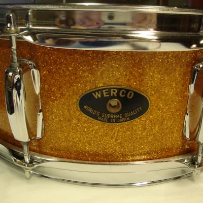 Werco Snare Drum (MIJ) - 1960's, Gold Sparkle | Reverb
