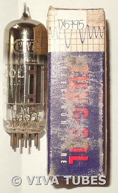 NOS NIB Tung-Sol USA 12BV7 [12BY7 12DQ7] Black Plate Top | Reverb UK