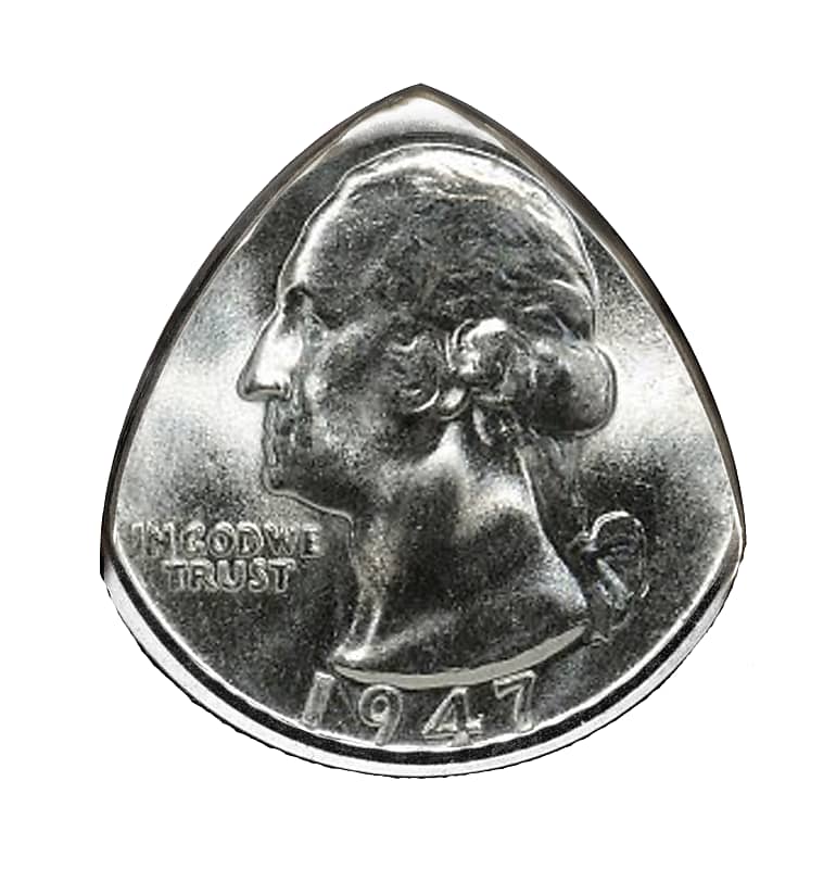 1947 Silver Coin Guitar Pick = Made in the USA by Nashville | Reverb