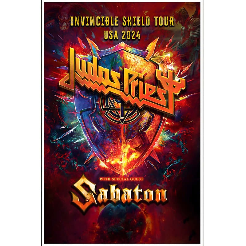 JUDAS PRIEST | SABATON Invincible Shield USA Tour 2024 Ltd Ed | Reverb