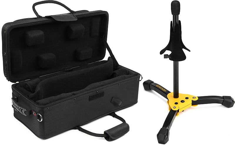 Protec IPAC Series Double Trumpet Case Bundle with Hercules | Reverb