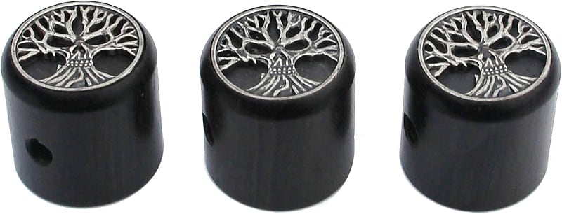 Guitar Knobs with 6mm Dia. Shaft Pots - Ebony Tone and Volume | Reverb