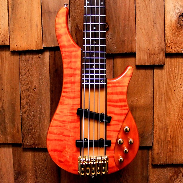 Dean Razor NT 5-String Bass with Quilted Top- Neck Thru | Reverb